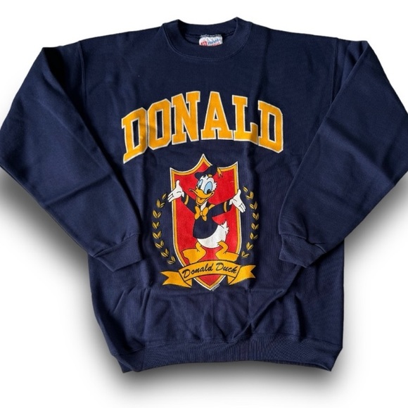 Hanes | Sweaters | Vintage 9s Hanes Disneys Donald Duck Sweatshirt ...